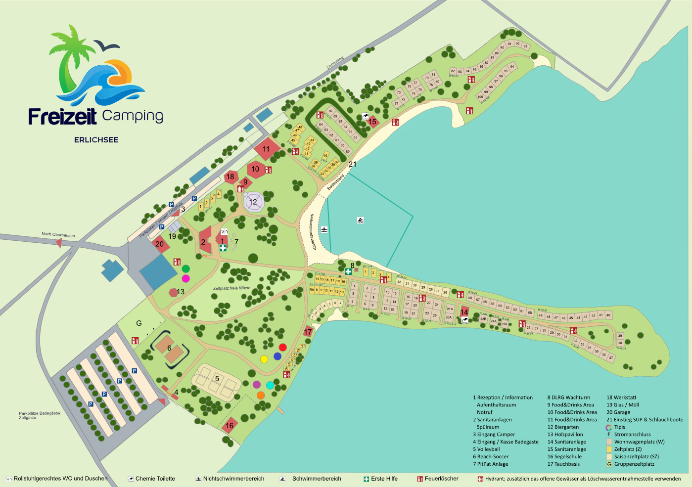 Übersichtsplan – Freizeit Camping Erlichsee